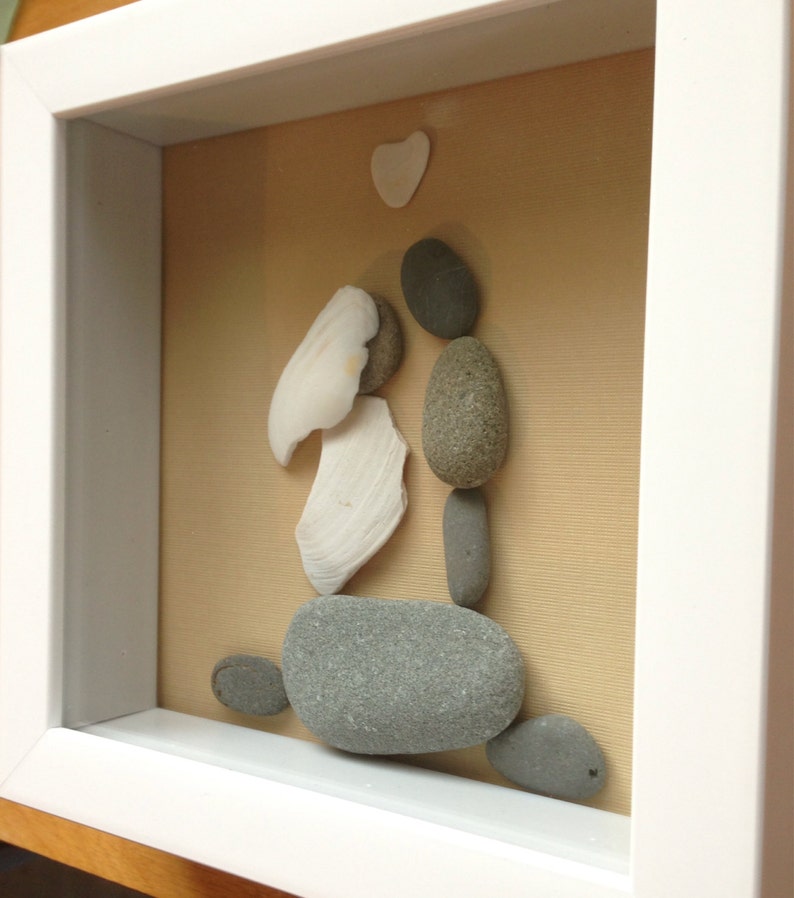 Pebble Art, Wedding Gift, Couple, Love, Shadow Box, Unique Gift, Bride ...