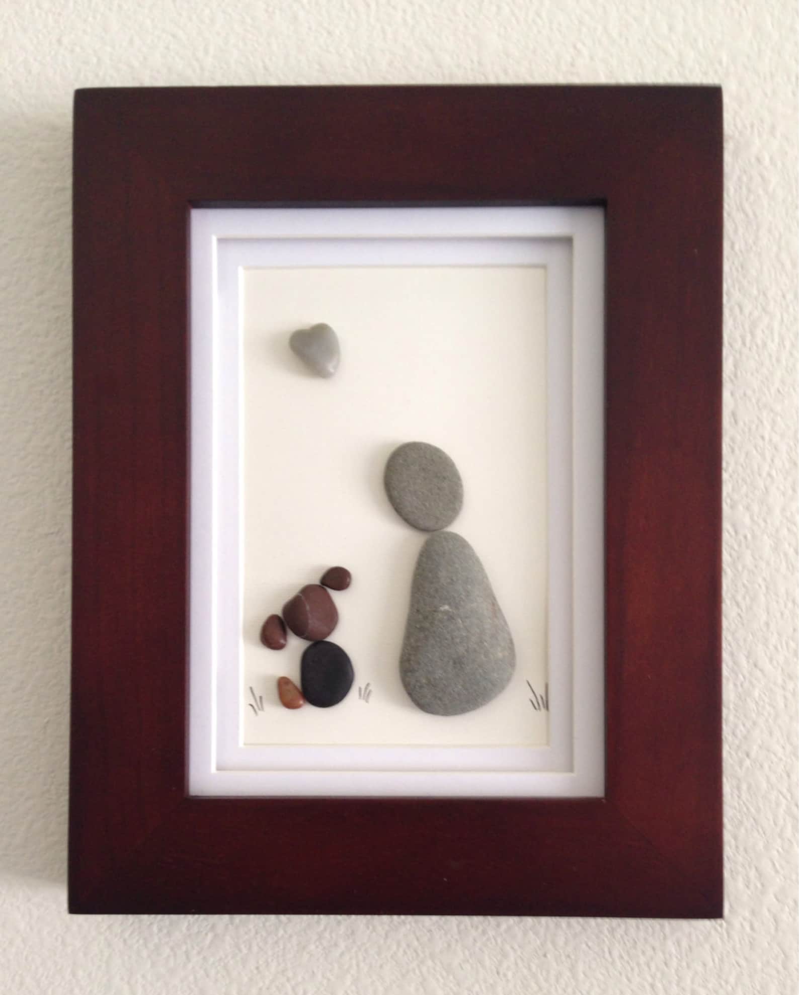 Pebble Art, Dog and Owner, Dog Lover, Wall Art, Home Decor, Unique Gift ...