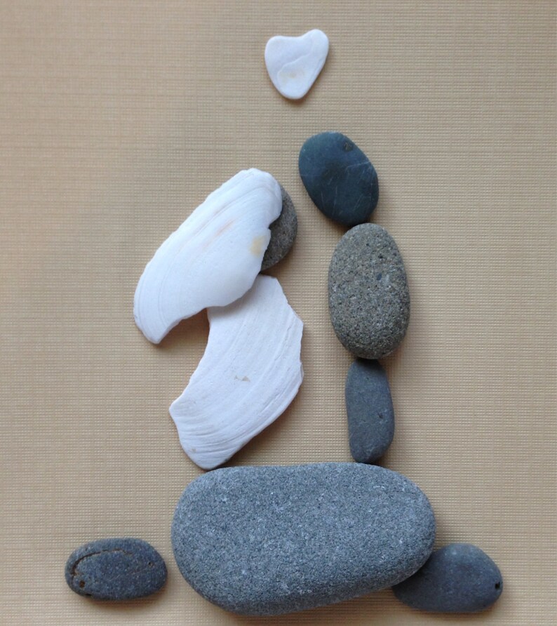 Pebble Art, Wedding Gift, Couple, Love, Shadow Box, Unique Gift, Bride ...