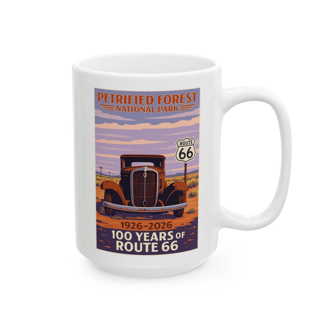 Petrified Forest Route 66 Mug | National Park Road Trip Cup - Etsy