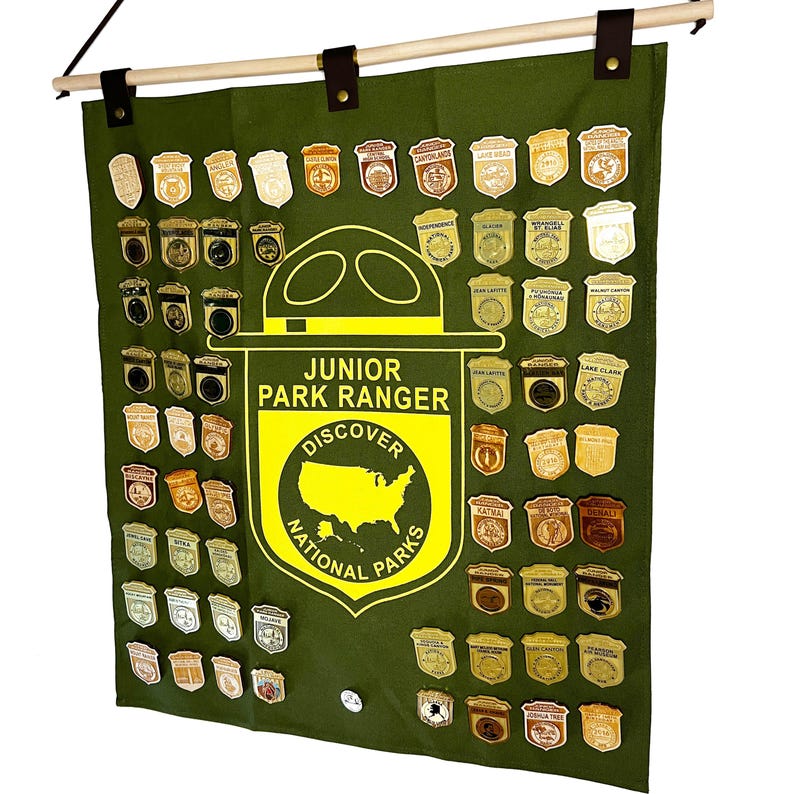Junior Ranger Scout Badges Display BANNER Plus / Enamel Pin & Patch ...
