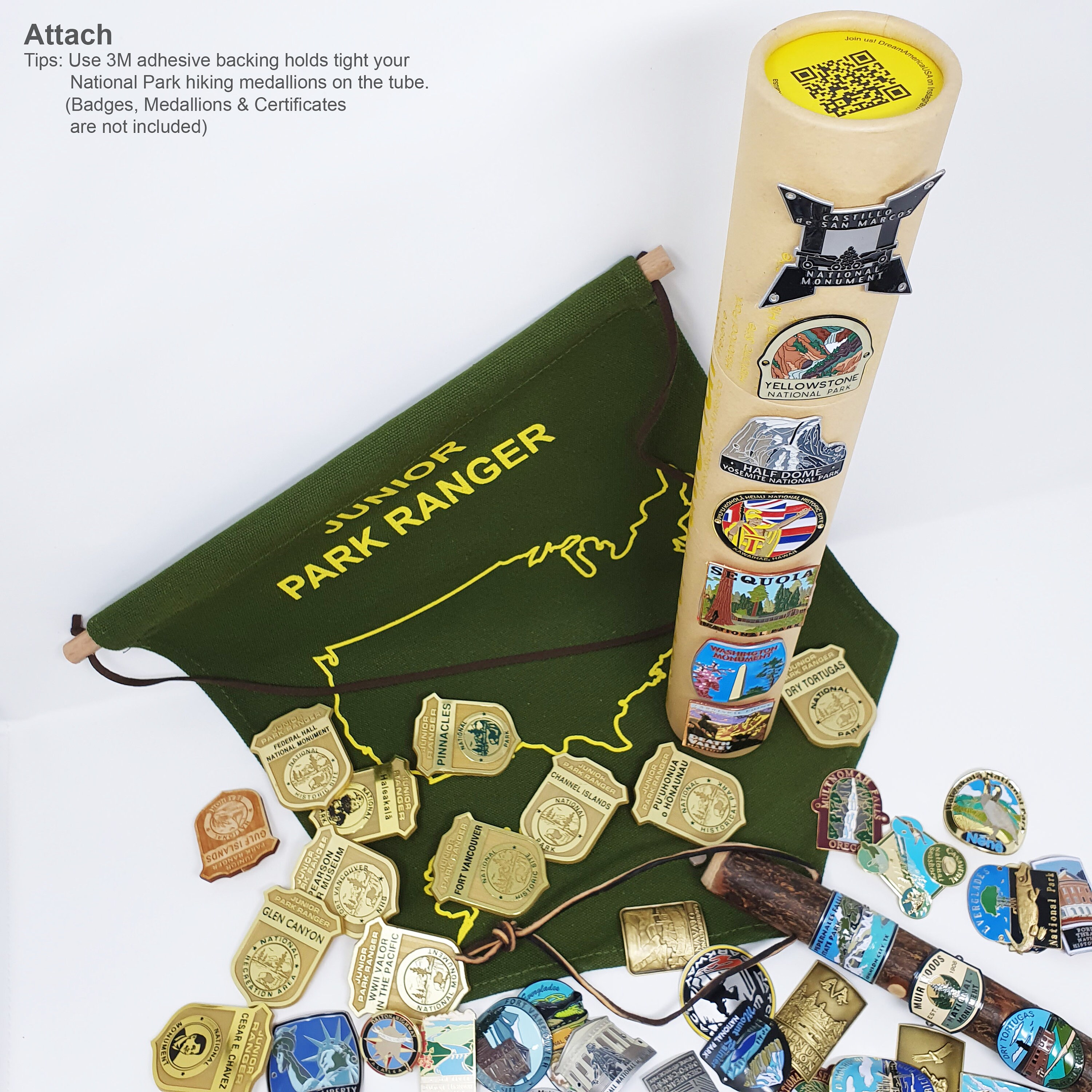 National Park Junior Ranger Scouts Badges Display Banner / Enamel Pin ...