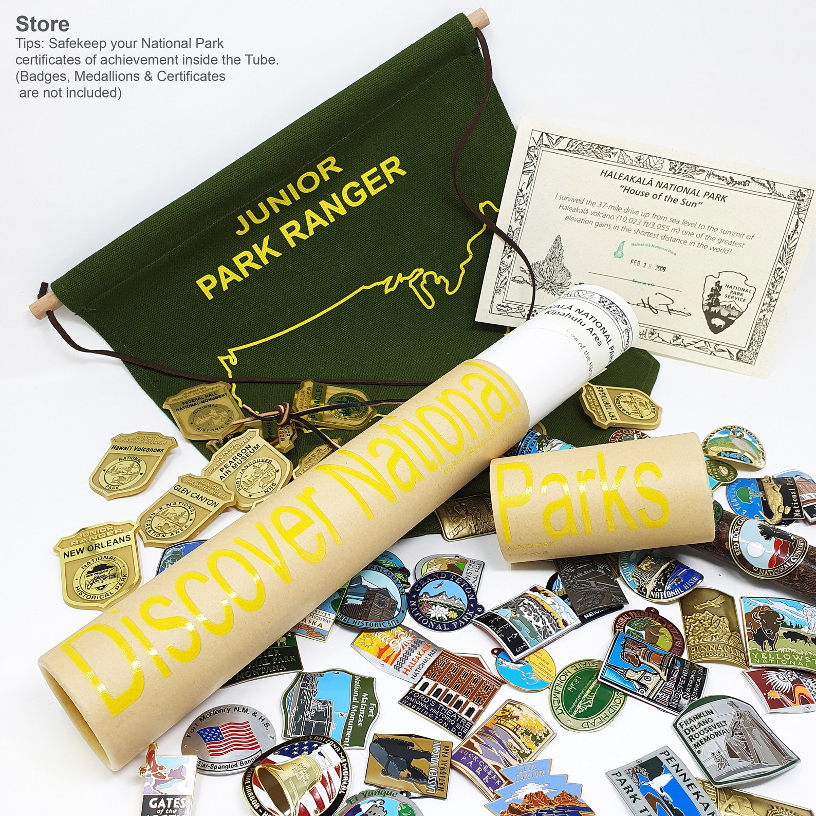 National Park Junior Ranger Scouts Badges Display Banner / Enamel Pin ...