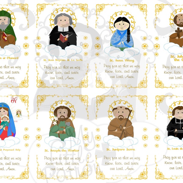 Saint Cards - Etsy