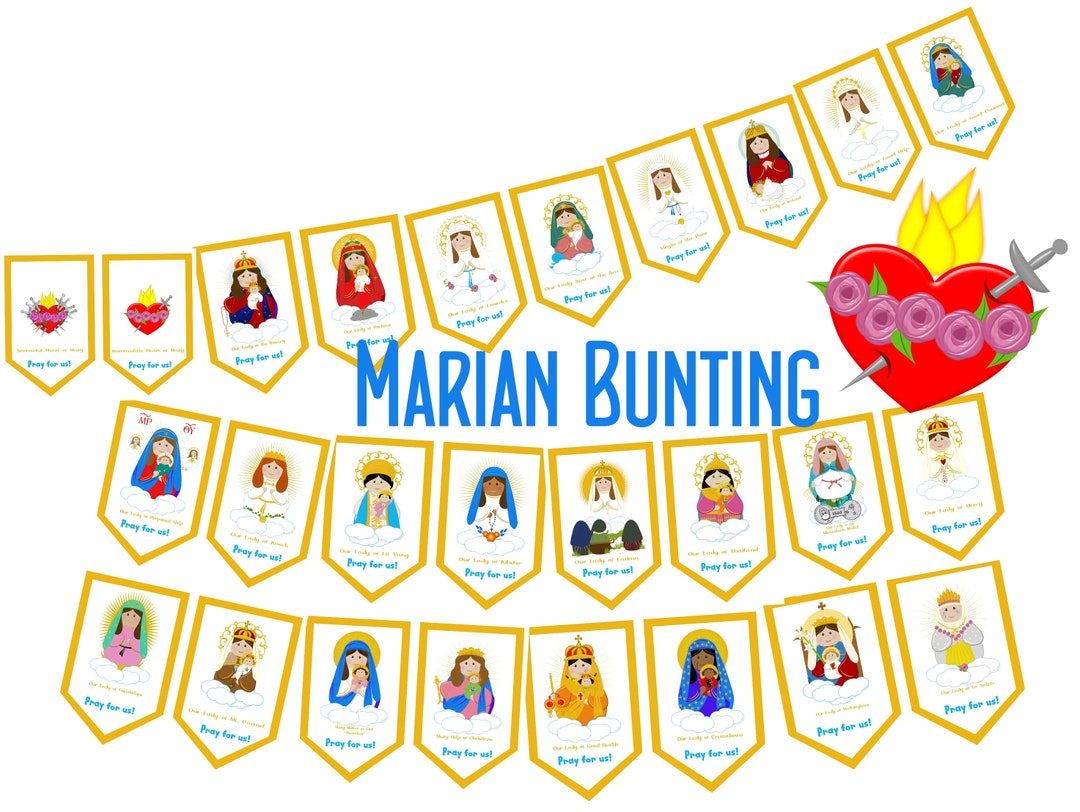 Marian Bunting Banner PDF - Etsy