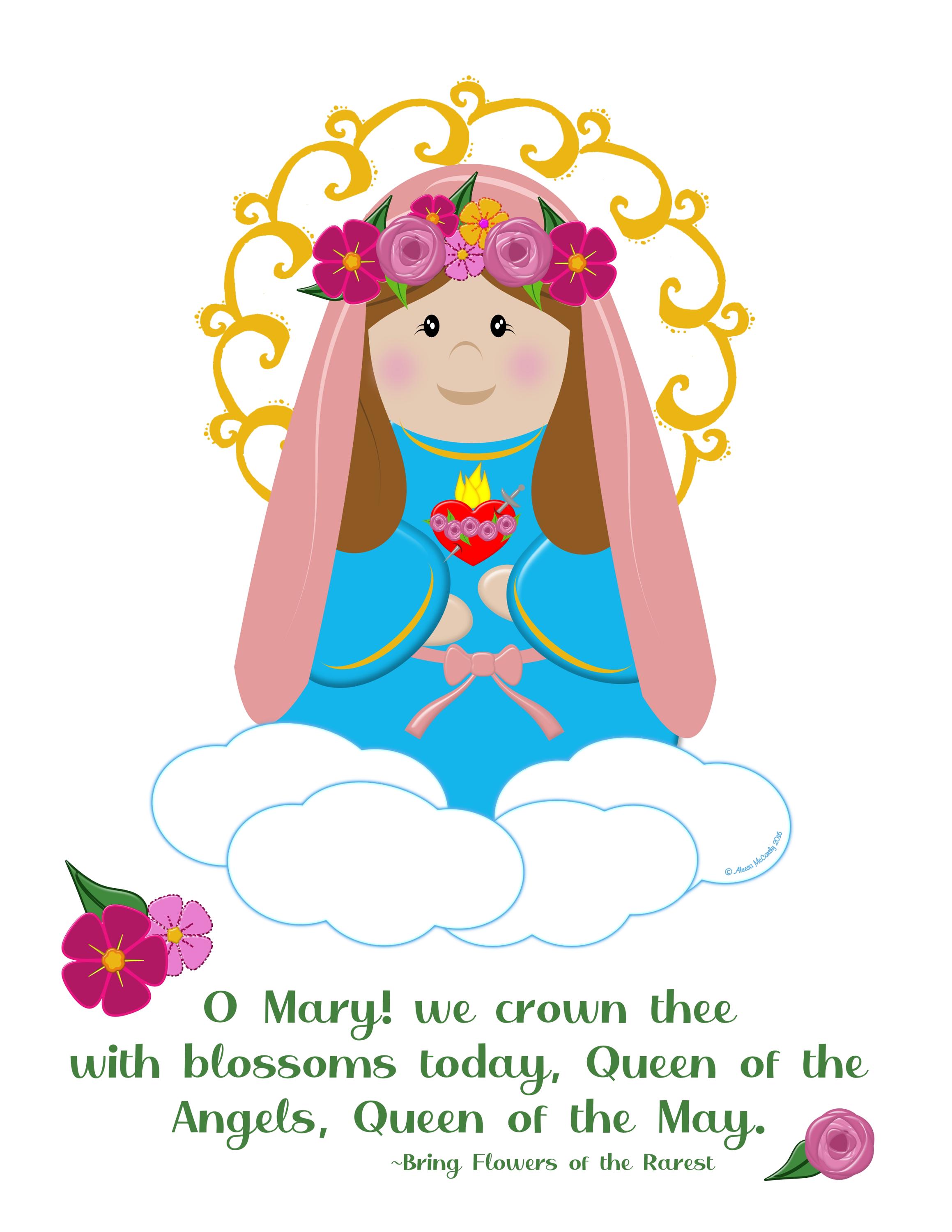 Mary May Crowning Printable PDF - Etsy