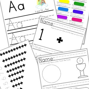 Catholic Preschool Printables - Etsy