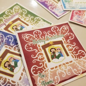Nativity Christmas Gift Tags Printable PDF - Etsy