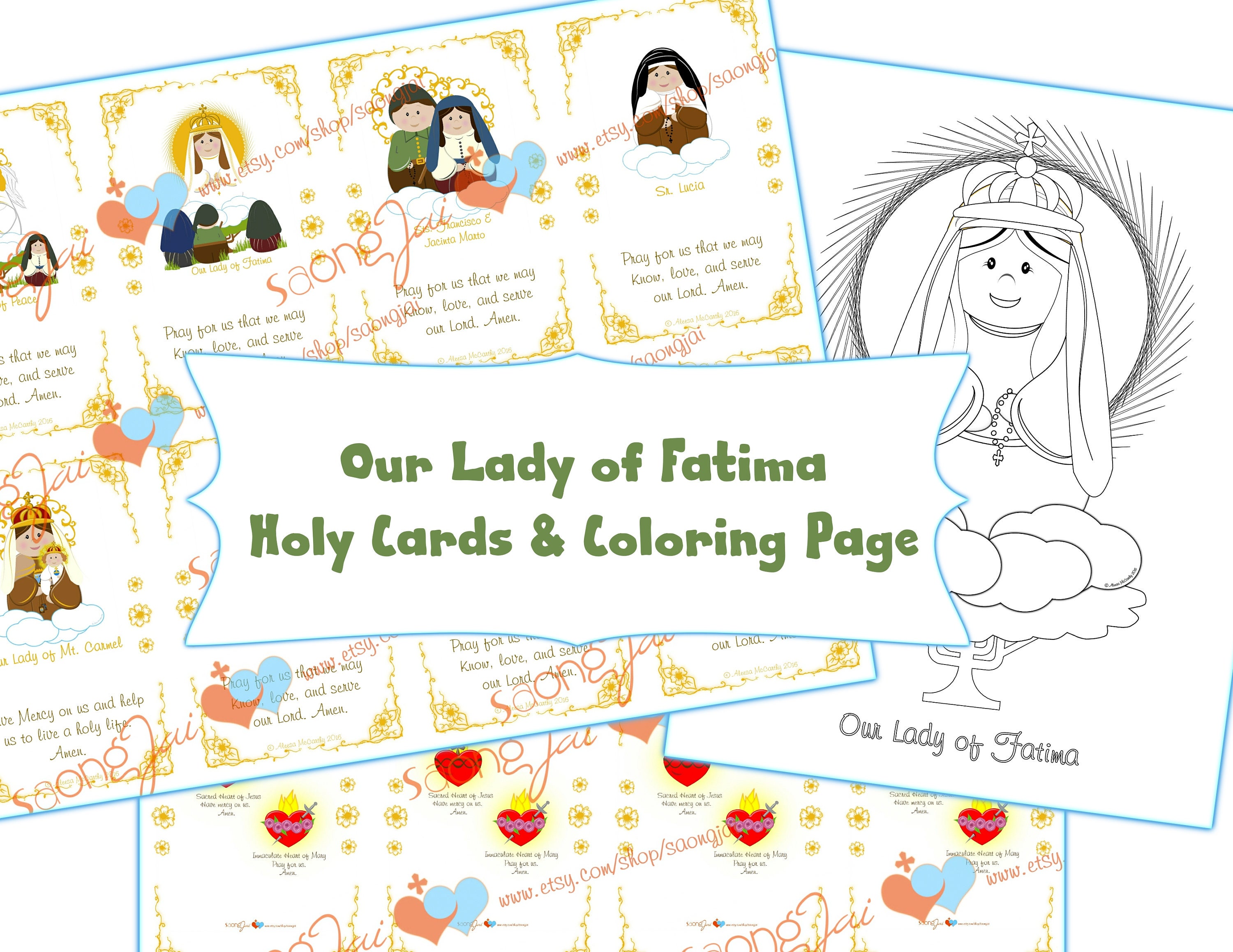 Fatima Prayer Coloring Page