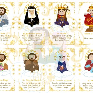 Cute Saint Holy Cards Printable PDF - Etsy