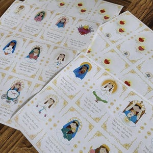 Printable Marian Holy Cards PDF - Etsy