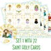 Cute Saint Holy Cards Printable PDF - Etsy