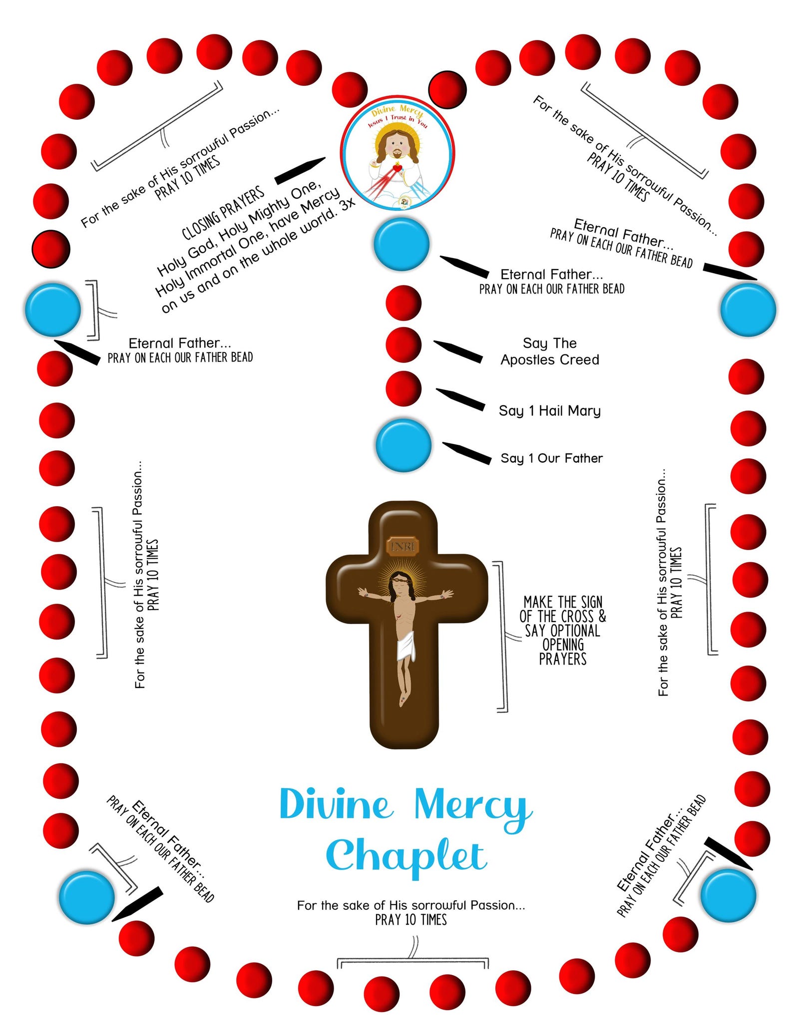 Divine Mercy Chaplet and Coloring Pages - Etsy