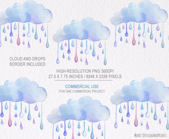 Rain Border Clip Art
