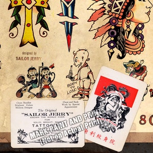 Sailor Jerry Tattoo Designs Flash 2 Giclee Poster Print - Etsy 日本