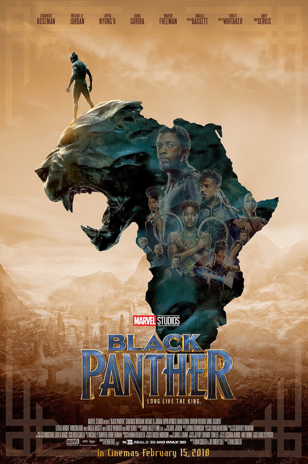 Black Panther african Continent International Movie Poster - Etsy