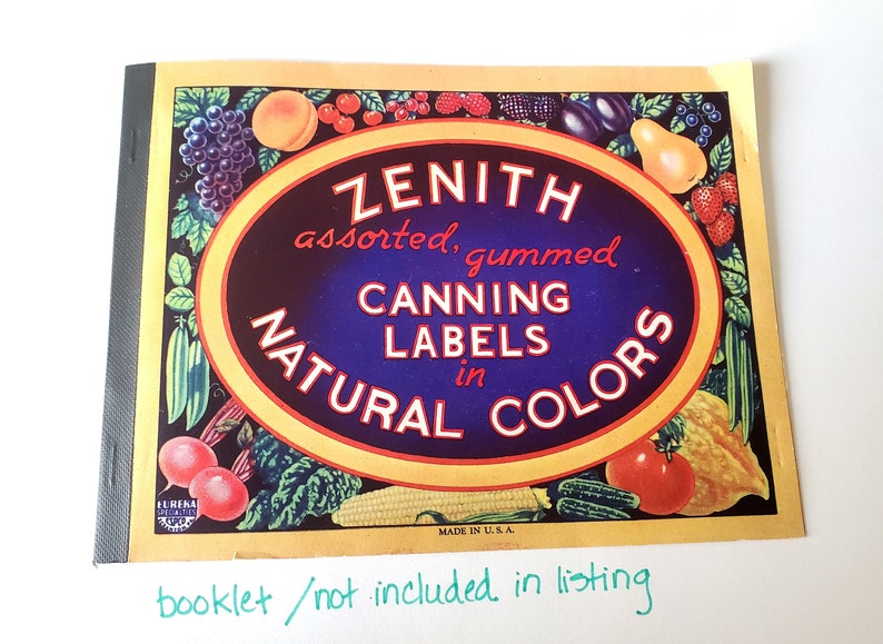 Vintage Canning Labels, Fruit and Vegetable Stickers - Etsy