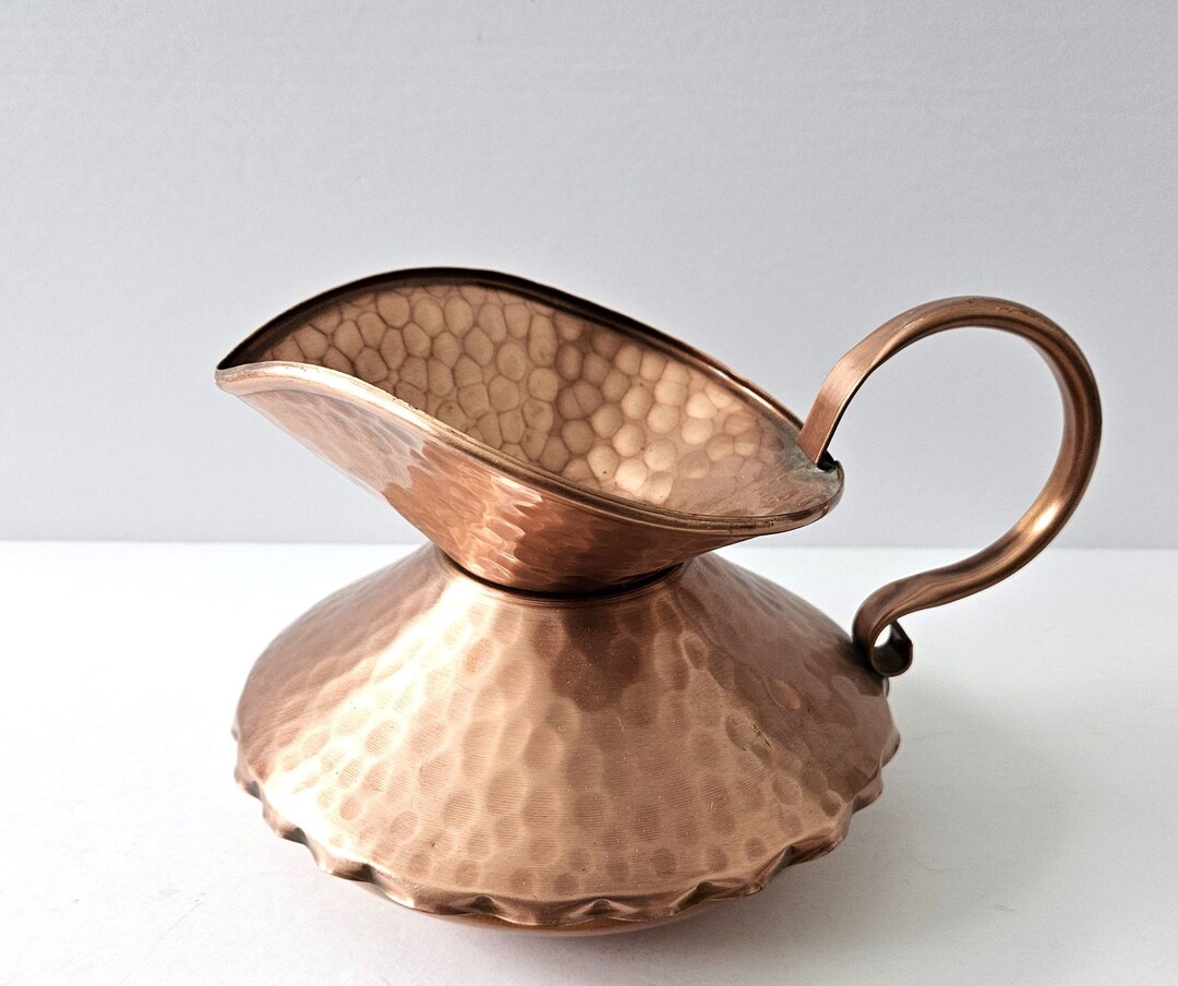 Vintage Gregorian Copper Squat Pitcher, Hand-hammered Jug - Etsy