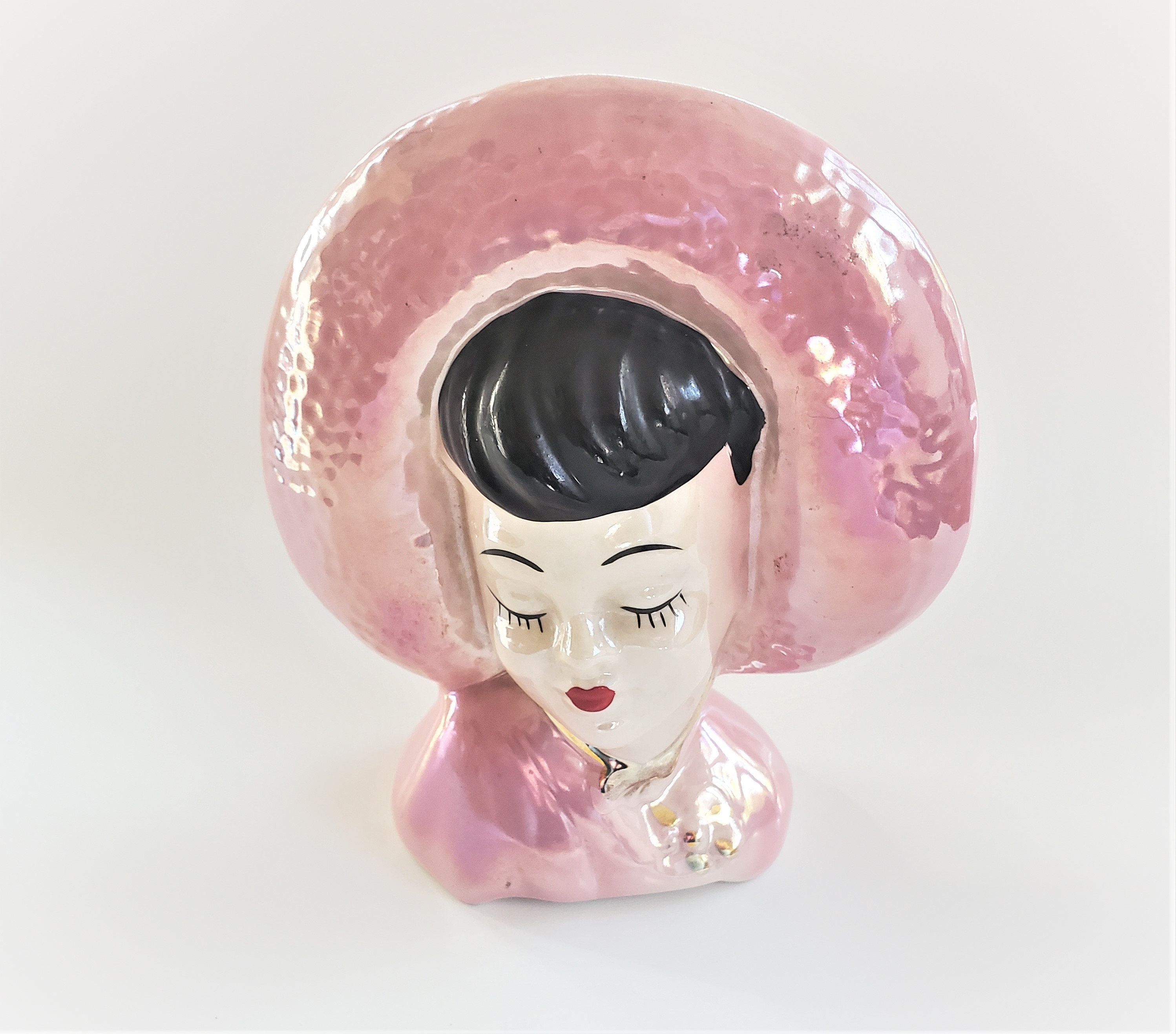 Collectibles Figurines & Knick Knacks Vintage Pink Lady Head Vase or ...