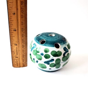 Vintage Flower Frog Blue Green Italian Ceramic Floral Frog | Etsy