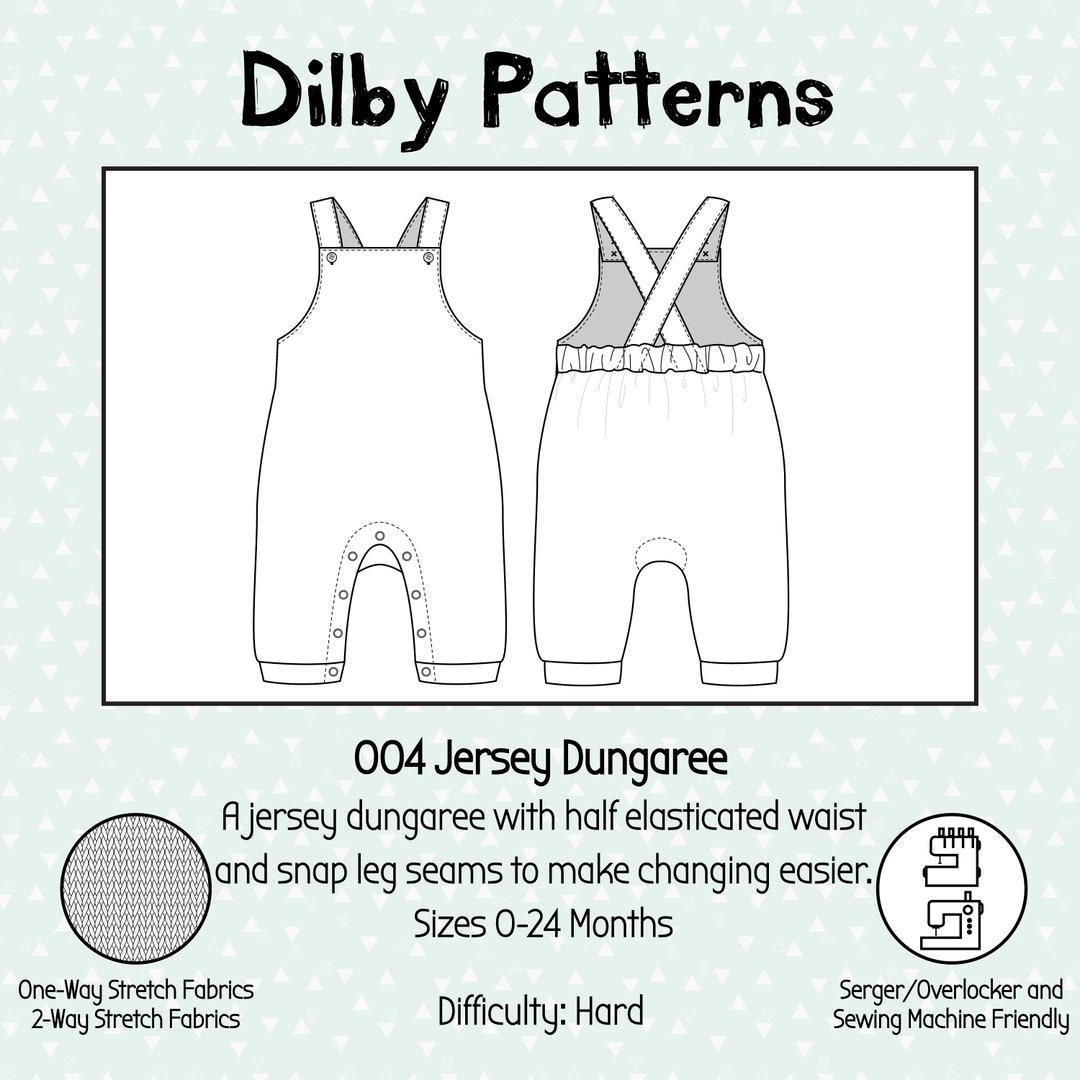 Jersey Dungaree Sewing Pattern - Etsy