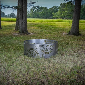 Compass Fire Ring, Compass Rose, Fire Pit, Corten Outdoor, Map ...