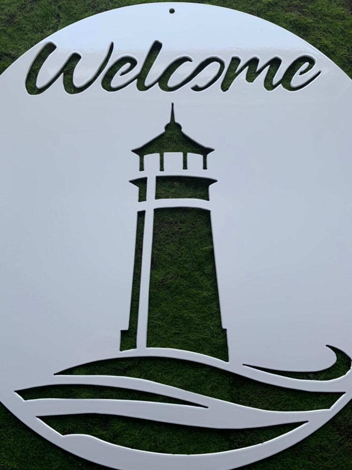 Lighthouse Welcome Sign Landscape Light Station Maritime - Etsy