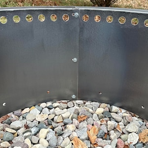 Corten Steel Smokeless Fire Pit Insert With Lip – Customizable, Heavy ...