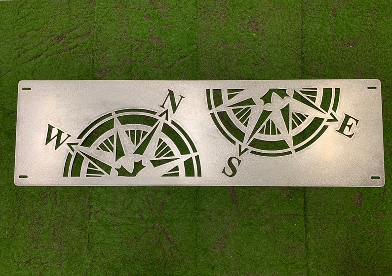 Compass Fire Ring Compass Rose Fire Pit Outdoor Map | Etsy