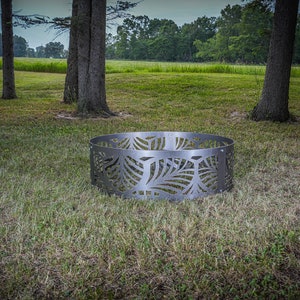 Palm Tree Leaf Fire Ring, Fire Pit, Outdoor, Fire Place, Back Yard ...