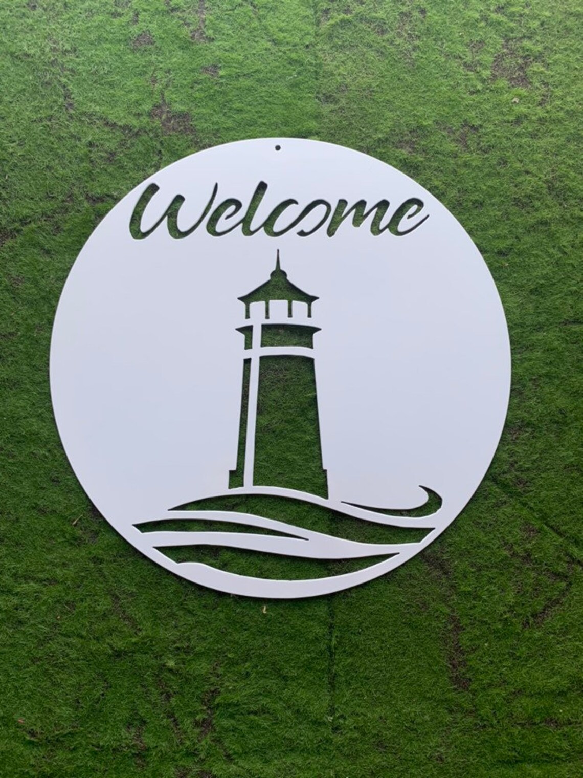 Lighthouse Welcome Sign Landscape Light Station Maritime | Etsy