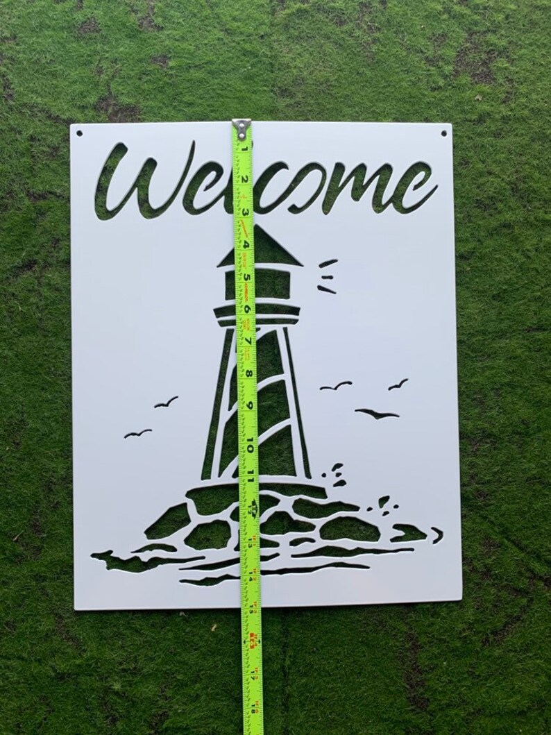 Lighthouse Welcome Sign Landscape Light Station Maritime - Etsy