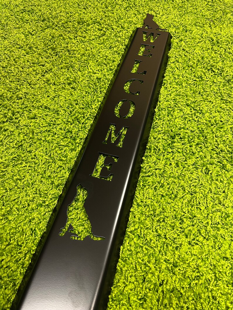 Weclome Sign Michagin Block Metal Garden Yard Outdoor Front - Etsy