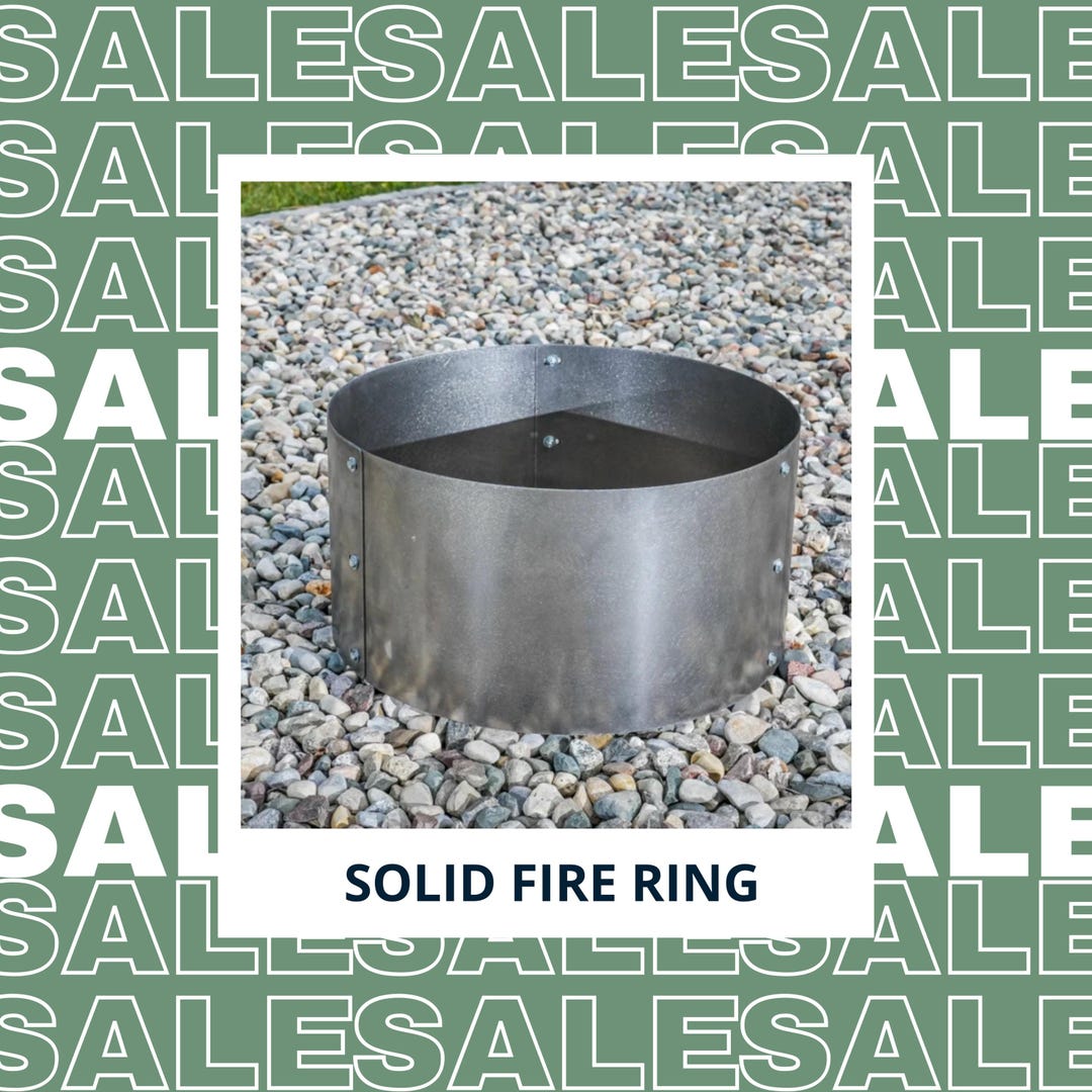 SALE - Ready to Ship - 24 X 18 Solid Fire Ring Pit Heavy Duty ...