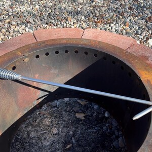 Stainless Steel Fire Poker Heavy Duty Fire Pit Tool Outdoor Fire Iron ...