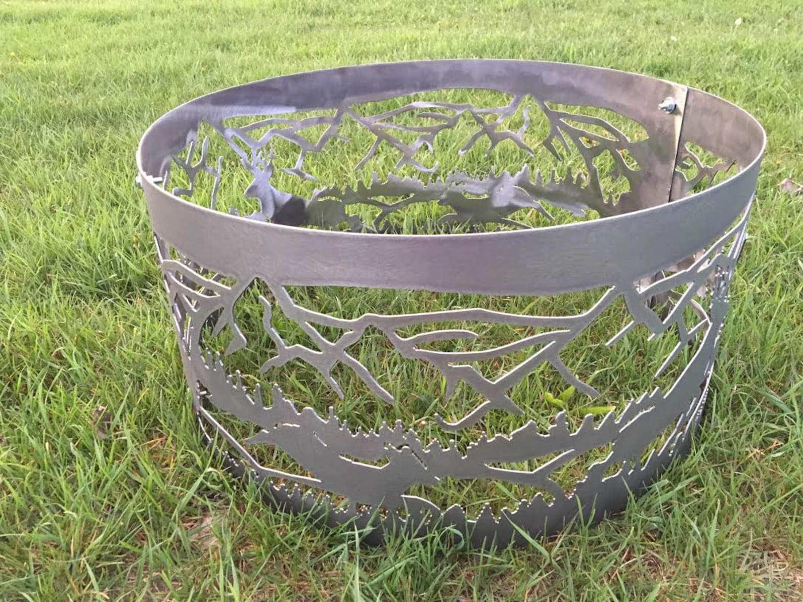 Heavy Duty Fire Pit Ring Deer Outdoor Decor Metal Garden Fire - Etsy