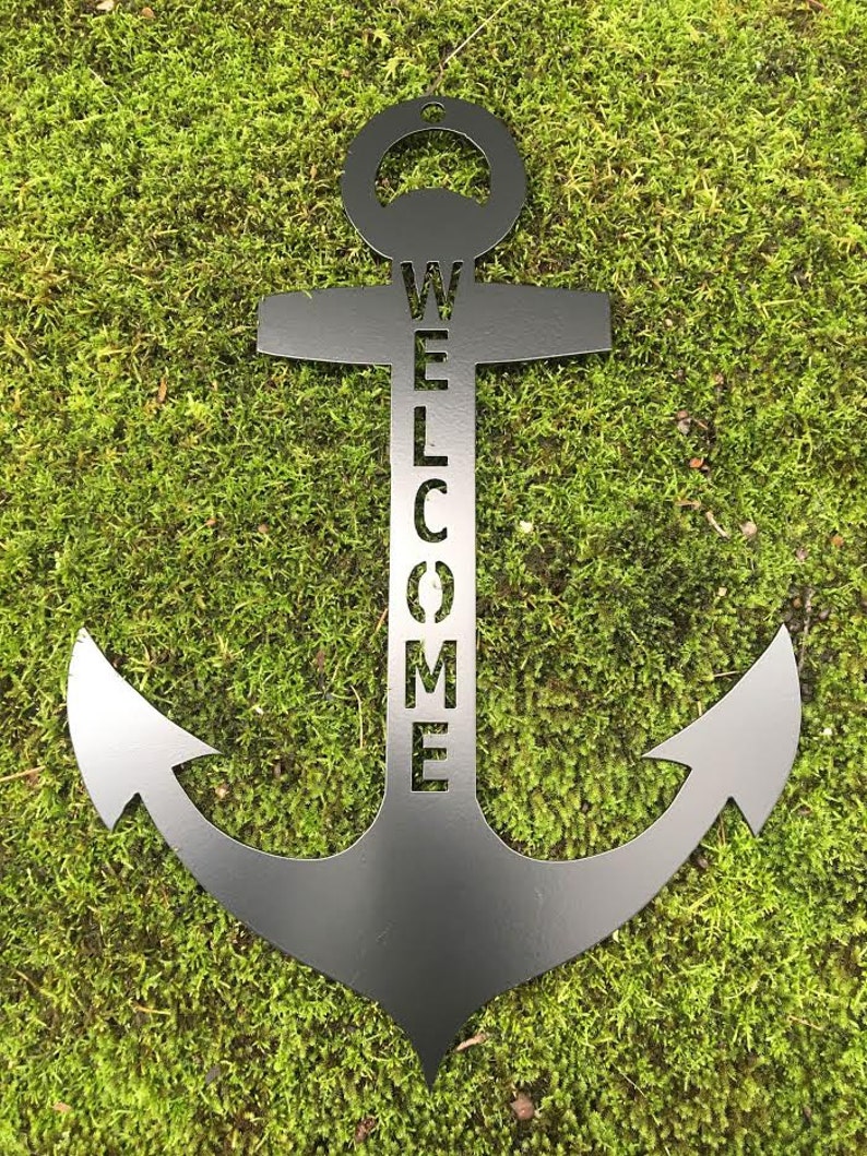 Welcome Anchoranchor Door Hanger Name Sign/anchor Welcome - Etsy