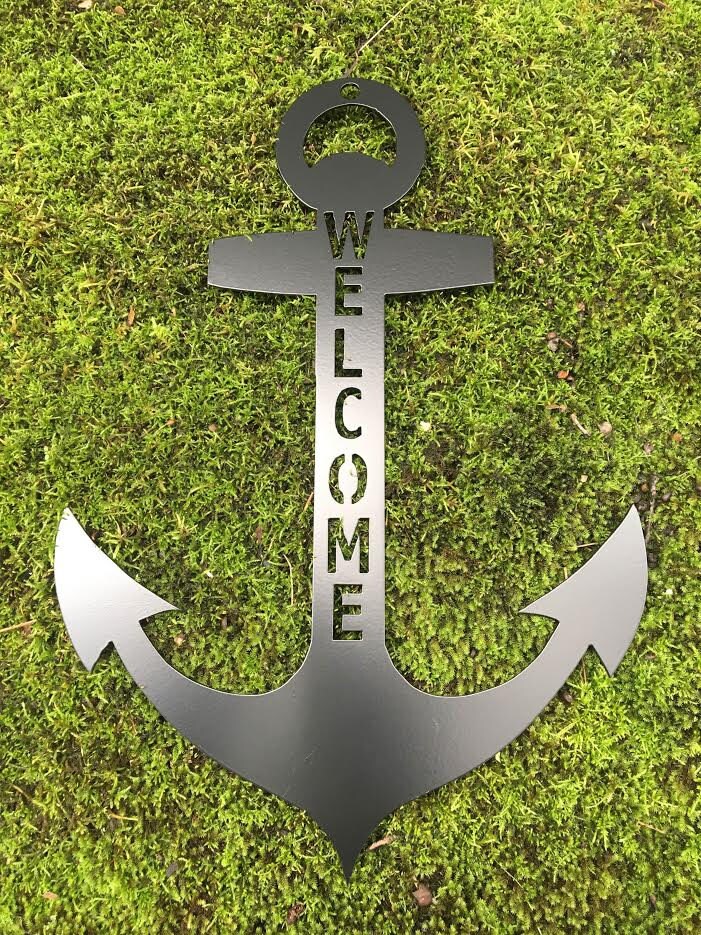 Welcome AnchorAnchor Door Hanger Name Sign/Anchor Welcome | Etsy