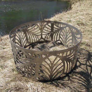 Palm Tree Leaf Fire Ring, Fire Pit, Outdoor, Fire Place, Back Yard ...