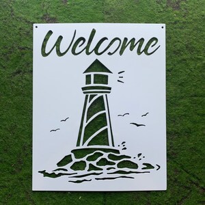 Lighthouse Welcome Sign Landscape Light Station Maritime - Etsy