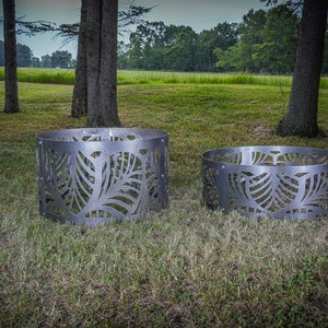 Palm Tree Leaf Fire Ring, Fire Pit, Outdoor, Fire Place, Back Yard ...