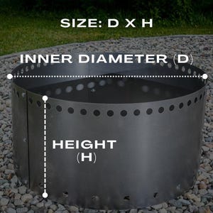 Solid Heavy-duty Steel Smokeless Fire Ring - Customizable Steel Fire ...