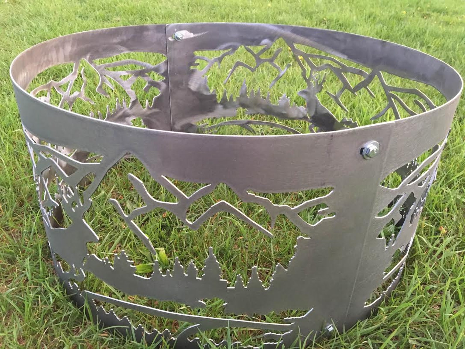 Heavy Duty Fire Pit Ring Deer Outdoor Decor Metal Garden Fire - Etsy
