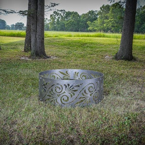 Greek Fire Ring Greek Pattern Steel Fire Pit Heavy Duty Backyard Fire ...