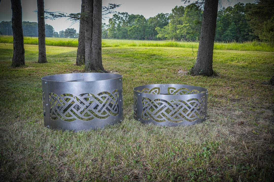 Celtic Band Fire Ring Corten Steel , Celtic Knot Banner, Endless Knot ...