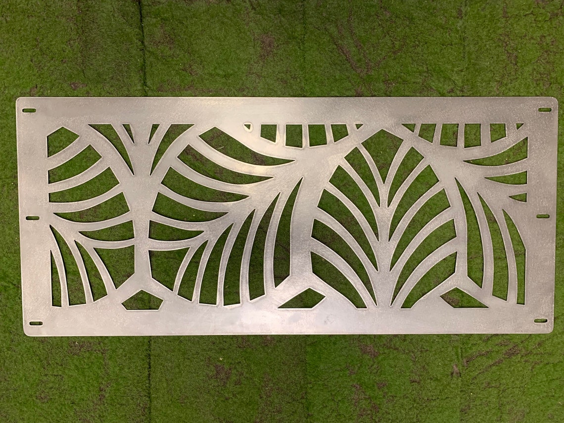 Palm Tree Leaf Fire Ring Fire Pit Outdoor Fire Place Back - Etsy