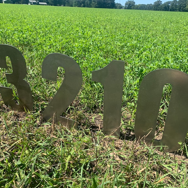 Metal Yard Art Numbers - Etsy