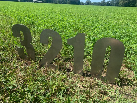 Number Yard Art Metal Number Sign Yard Number Sign Sign - Etsy