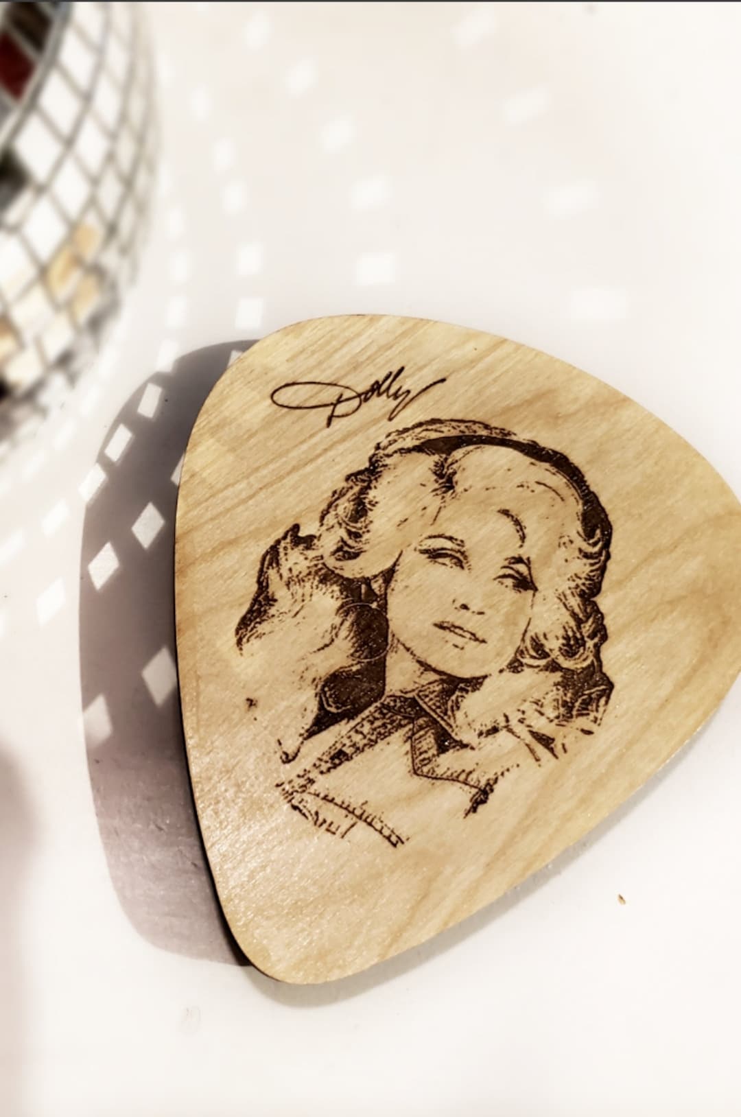 Dolly Parton Guitar Pick Shaped Wood Coasters - Etsy