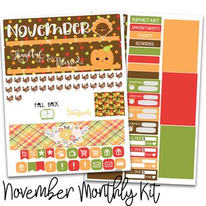 November Monthly Planner Kit - Functional Monthly Planner Kit ...